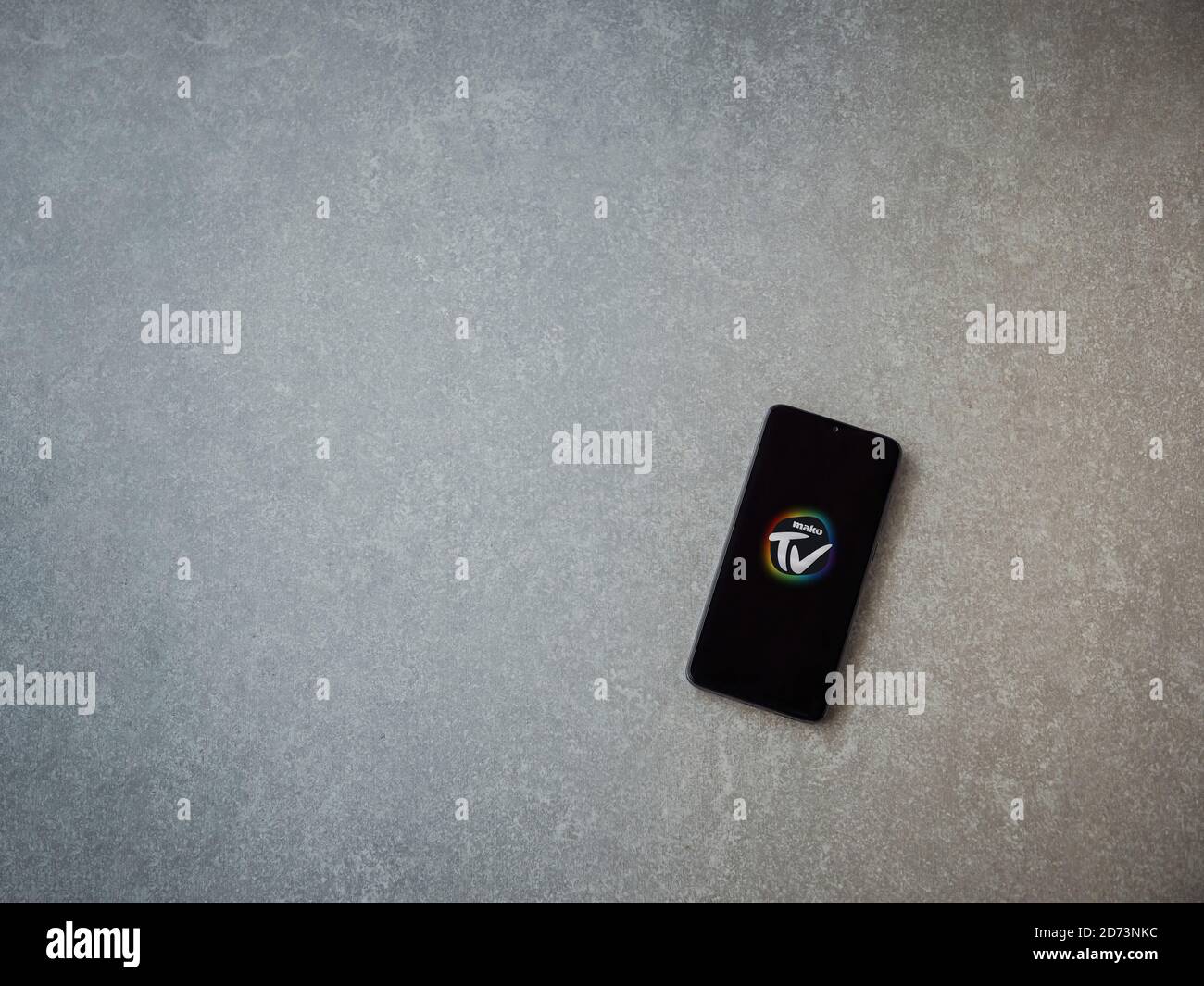 Lod, Israel - July 8, 2020: mako TV app launch screen with logo on the ...