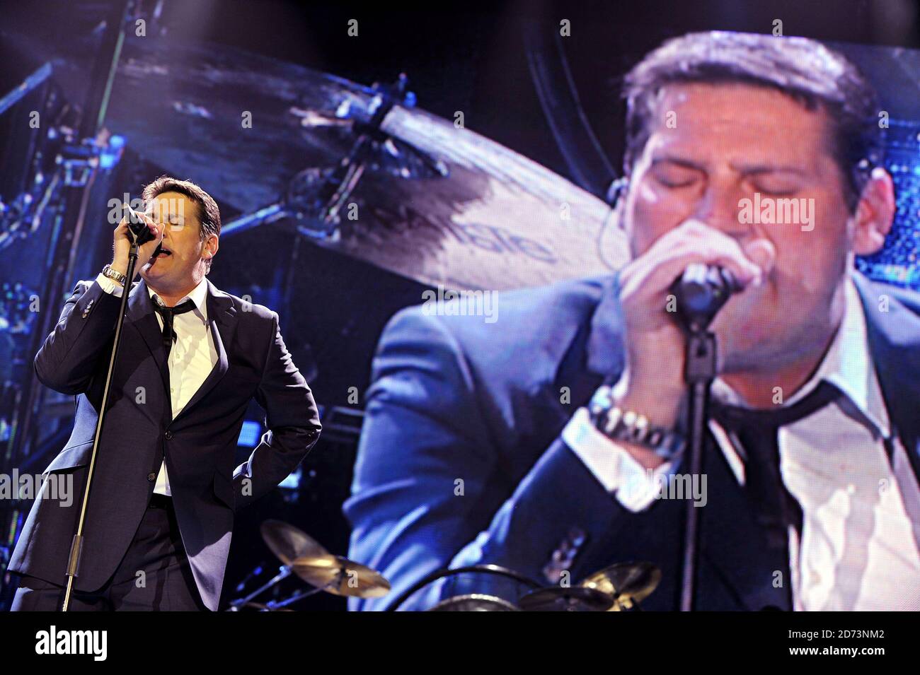Tony Hadley of Spandau Ballet performs live at the O2 Arena in London ...