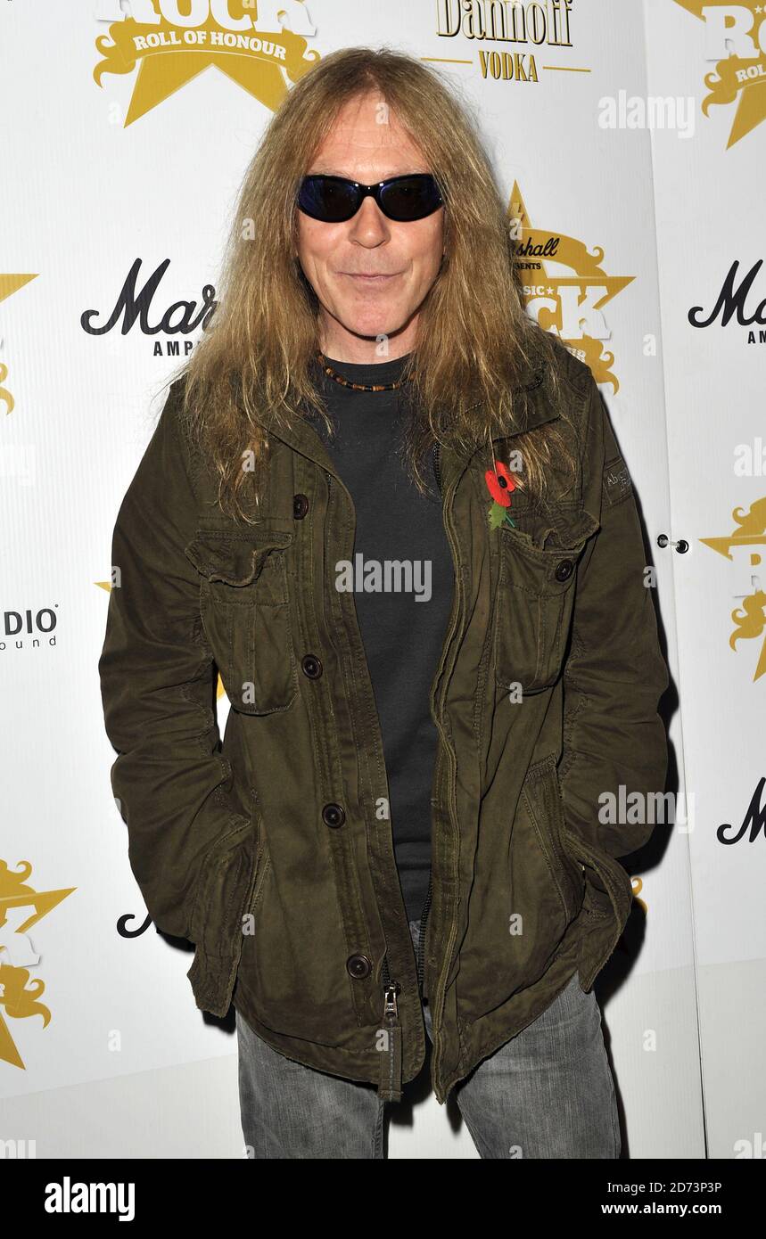 Janick Gers from Iron Maiden arrives at the Classic Rock Roll of Honour ...