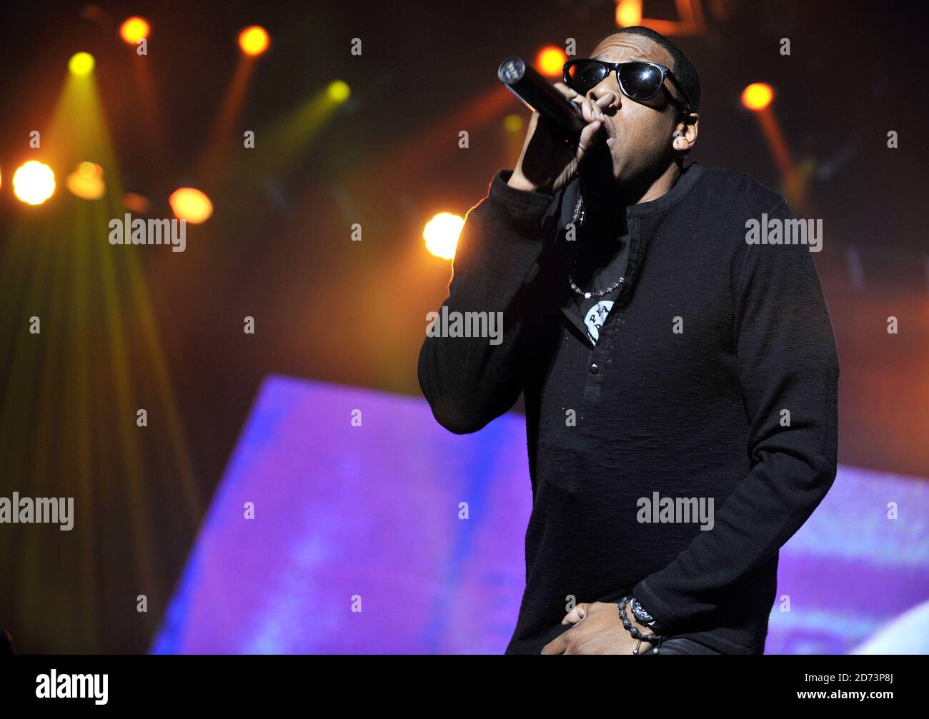 Jay Z performs live at the Alexandra Palace in north London Stock Photo ...