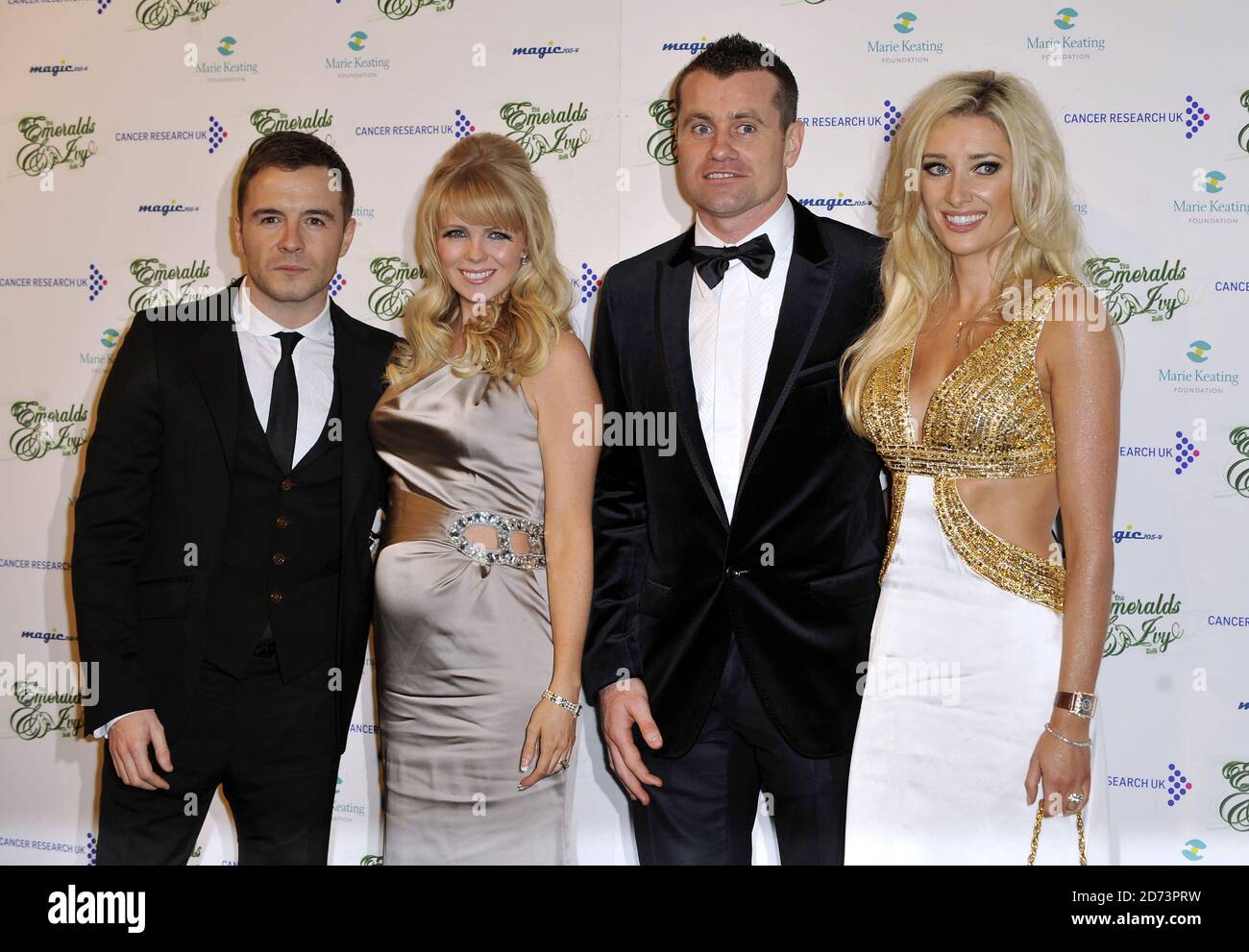 (l-r) Shane Filan, wife Gillian, Shay Given and wife Jane arrive at the ...