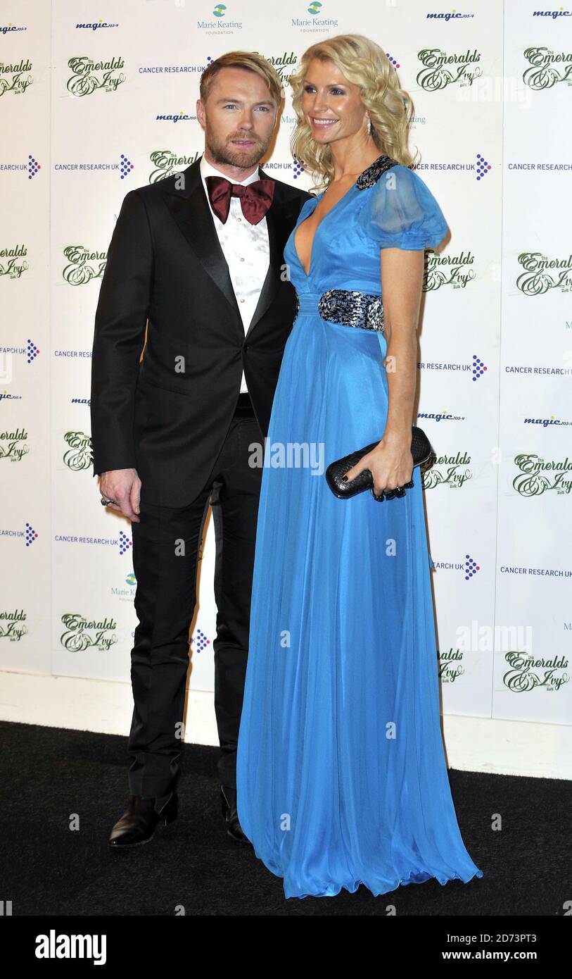 Ronan Keating and wife Yvonne Keating arrive at the Emeralds and Ivy ...