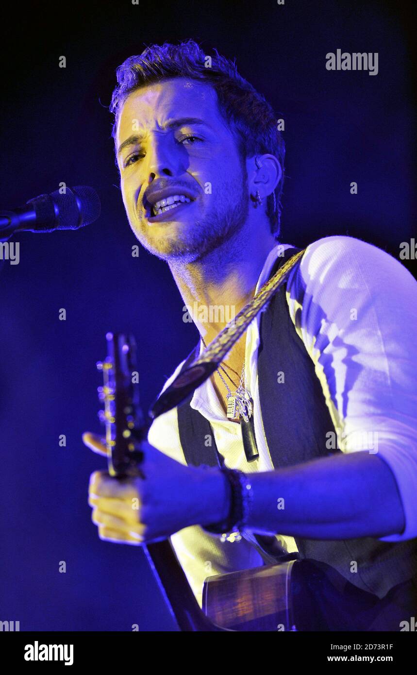 James Morrison performs live on stage at the Wembley Arena in London ...