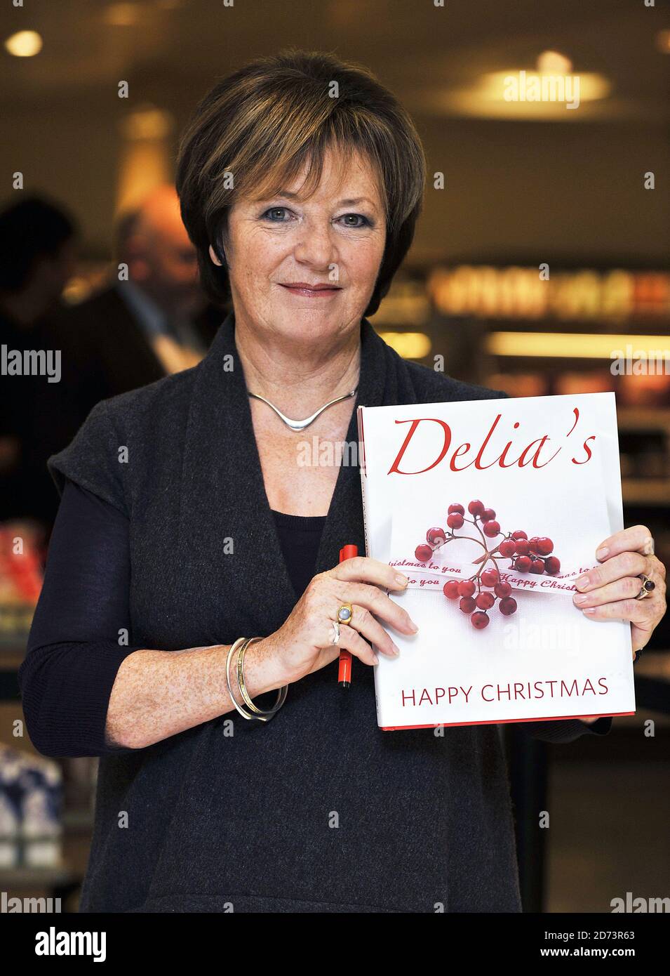 Television chef Delia Smith signs copies of her book, Happy Christmas ...