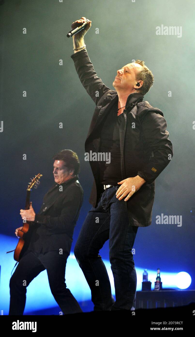 Jim Kerr and Charlie Burchill of Simple Minds perform live at Wembley ...