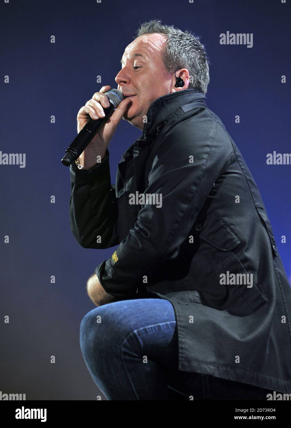 Jim Kerr of Simple Minds performs live at Wembley Arena in north London ...