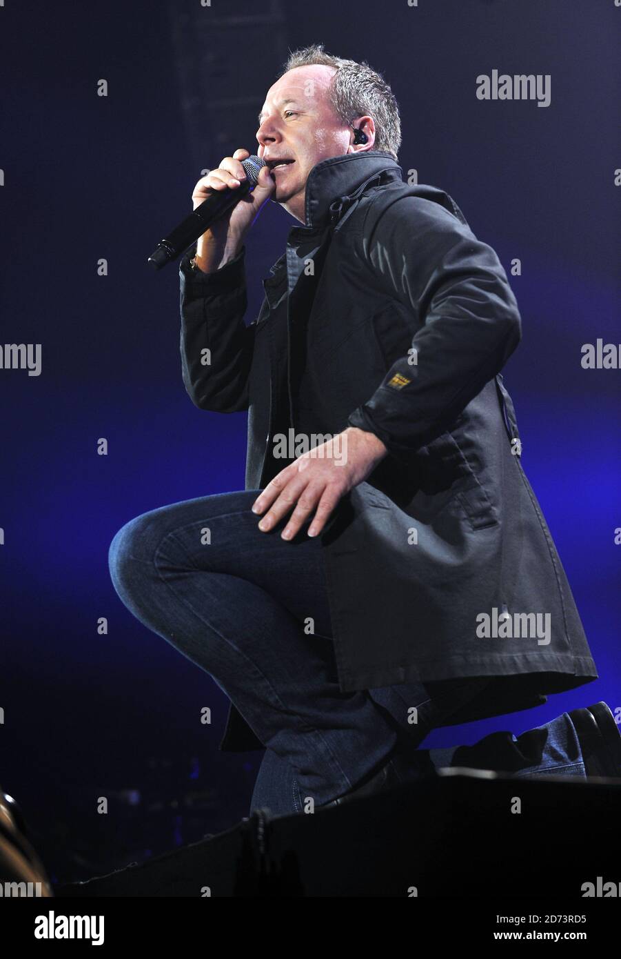 Jim Kerr of Simple Minds performs live at Wembley Arena in north London ...