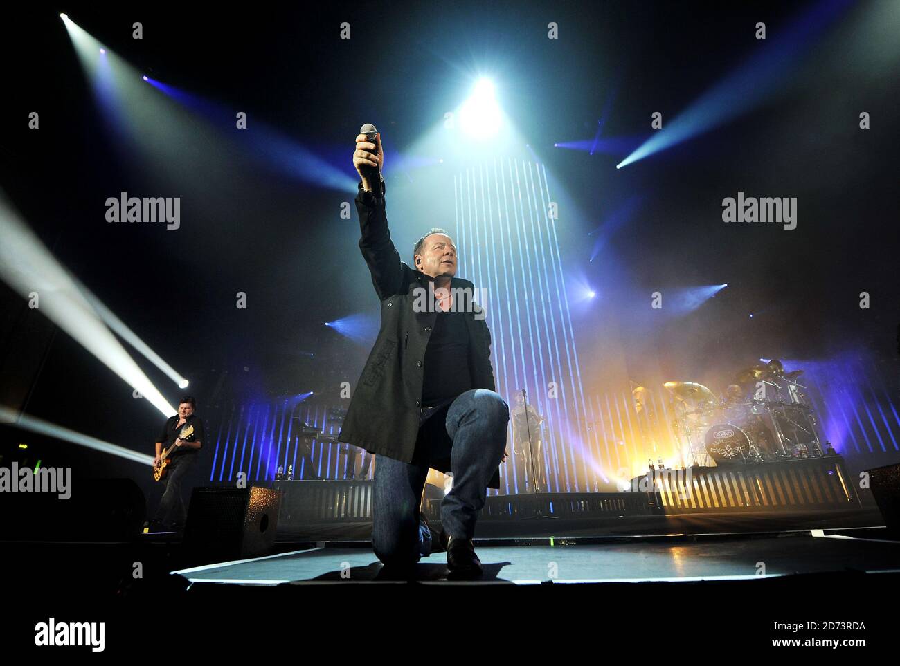 Jim Kerr of Simple Minds performs live at Wembley Arena in north London ...