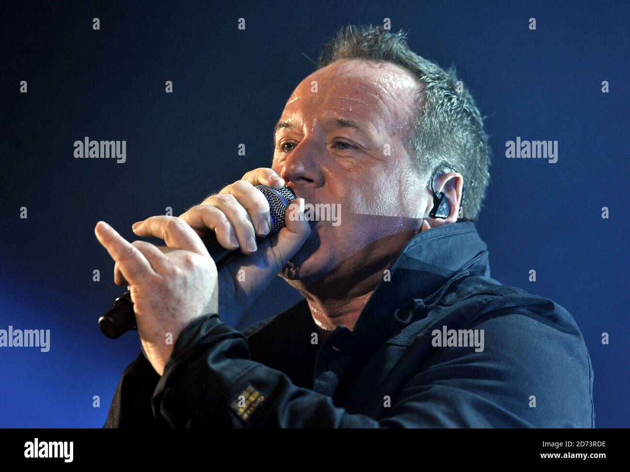 Jim Kerr of Simple Minds performs live at Wembley Arena in north London ...