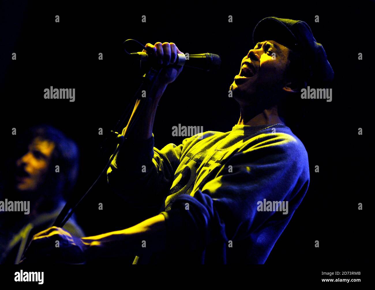 Dougie Mandagi of The Temper Trap perform live at the XFM Winter ...
