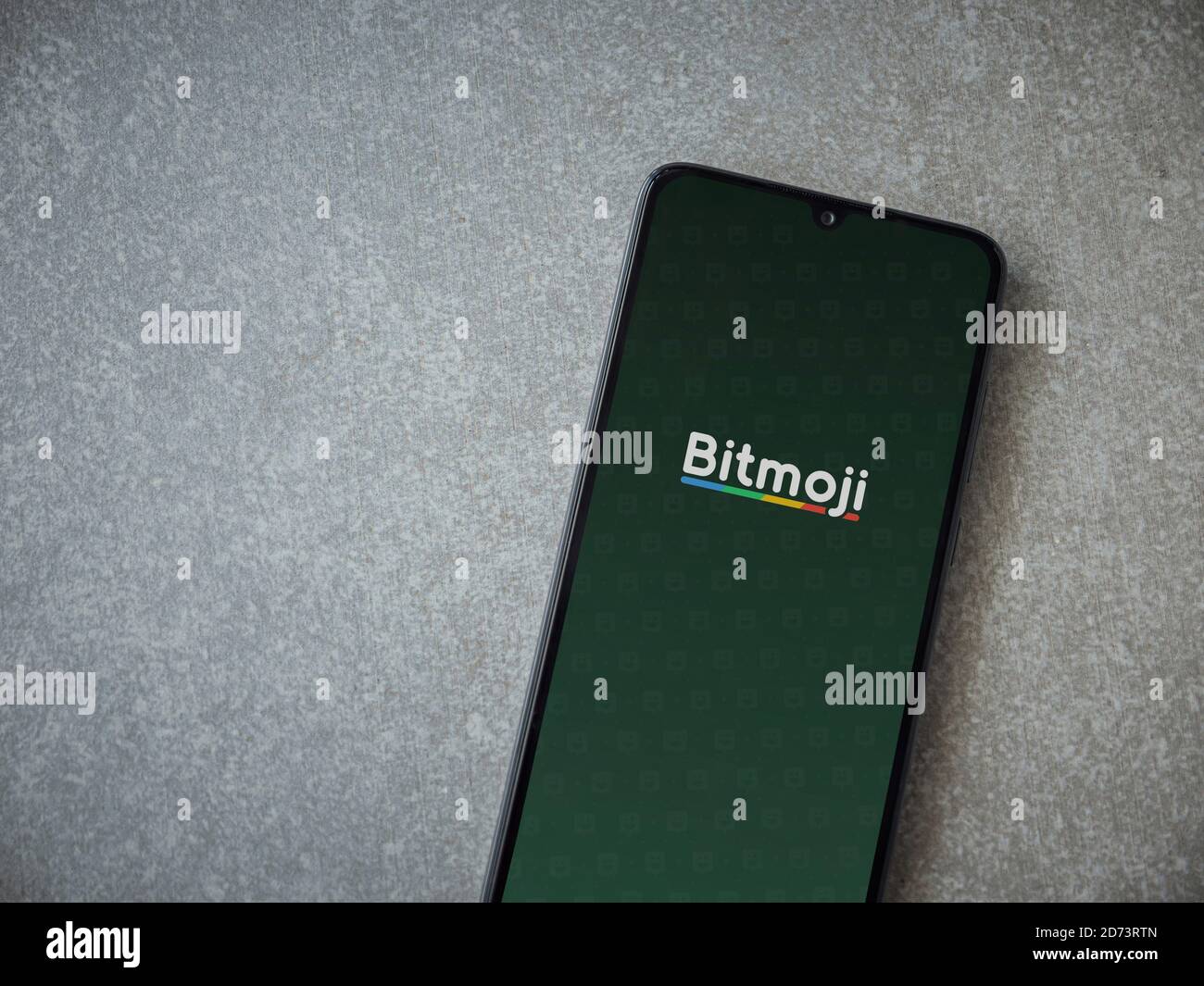 Lod, Israel - July 8, 2020: Botmoji app launch screen with logo on the ...