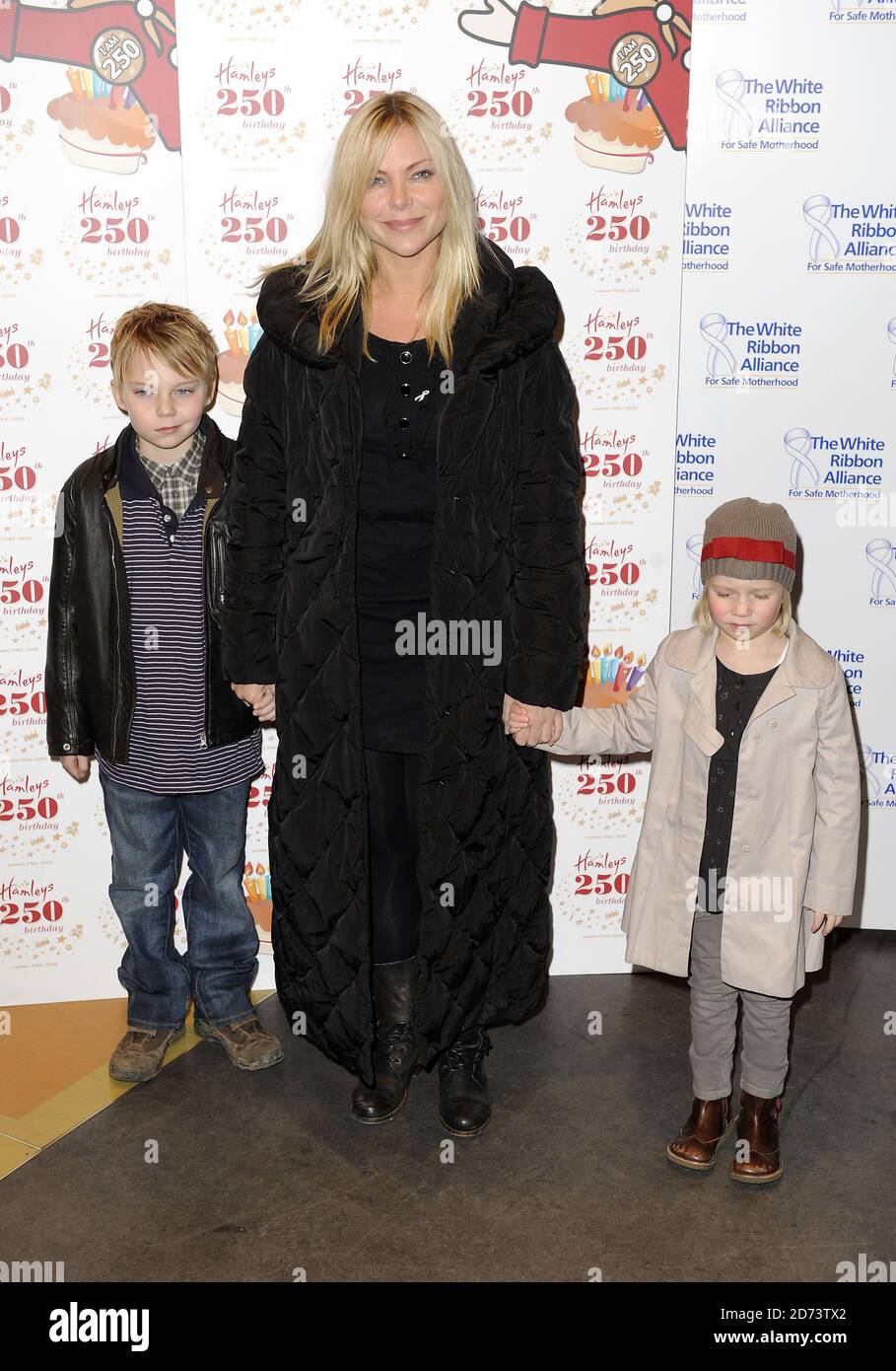 Samantha Janus and family arrive at the Hamleys 250th Birthday Party ...