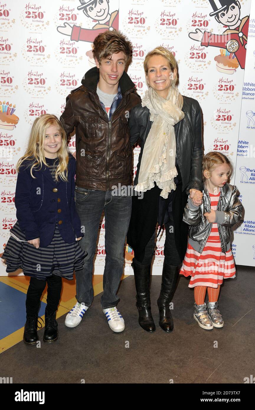 Ulrika Jonsson and family arrive at the Hamleys 250th Birthday Party ...