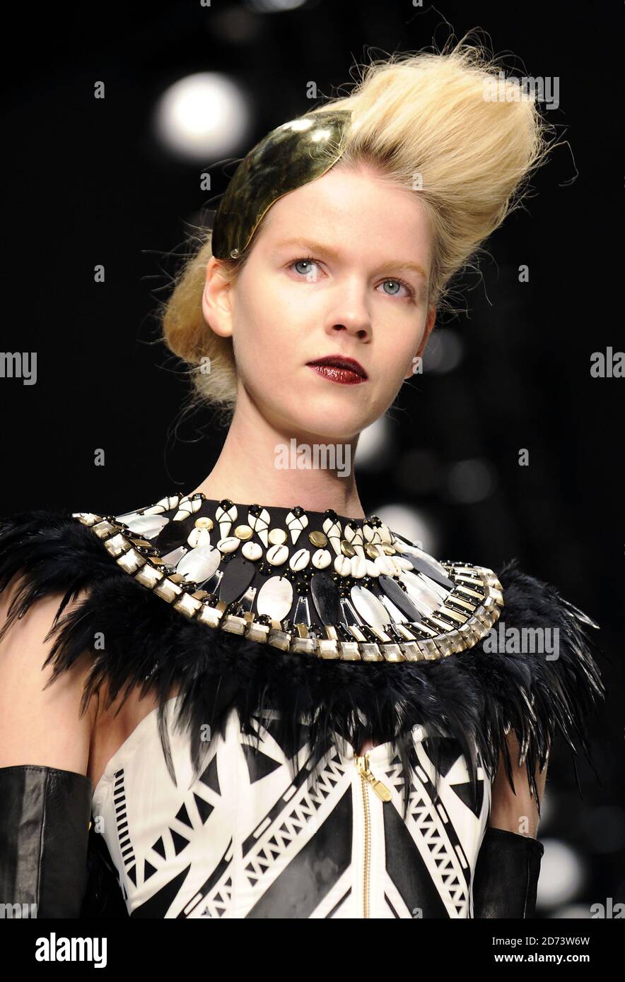 Models on the catwalk at the Sass & Bide fashion show, held at the BFC ...