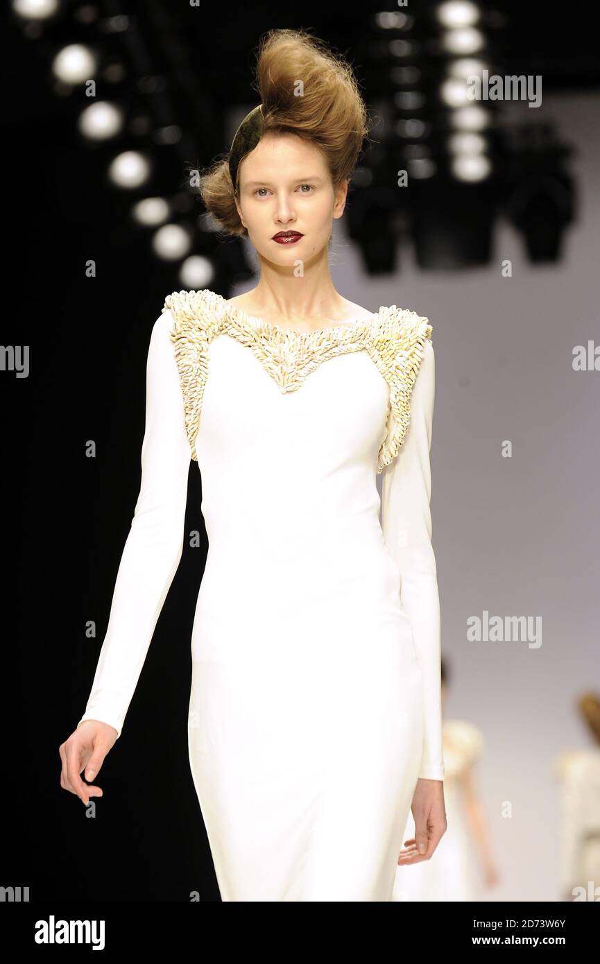 Models on the catwalk at the Sass & Bide fashion show, held at the BFC ...