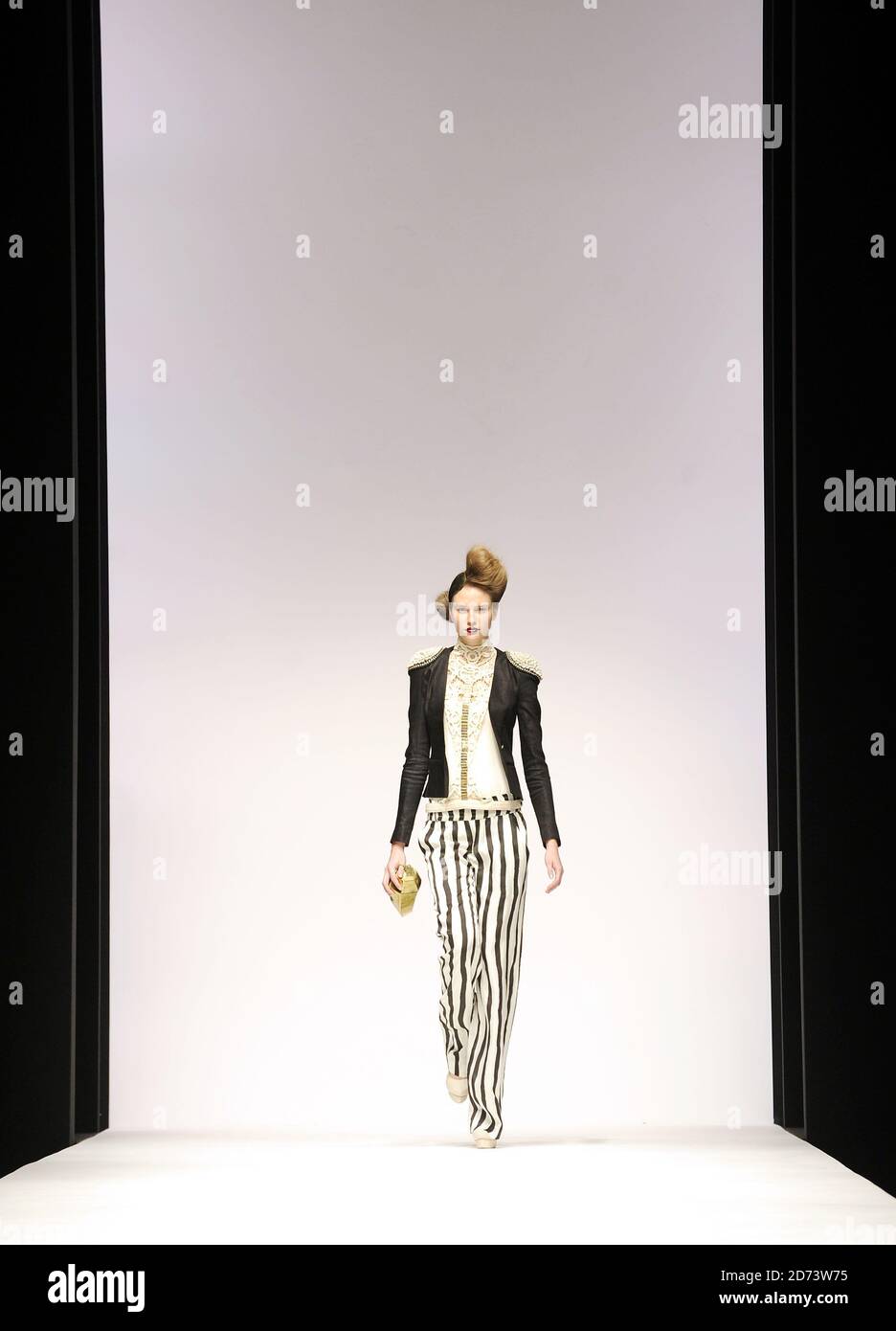 Models on the catwalk at the Sass & Bide fashion show, held at the BFC ...