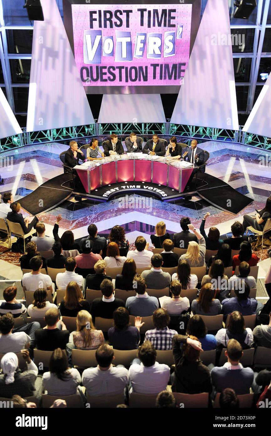 The panel (l-r Rory Bremner, Jamelia, Jeremy Hunt MP, Dermot O'Leary ...