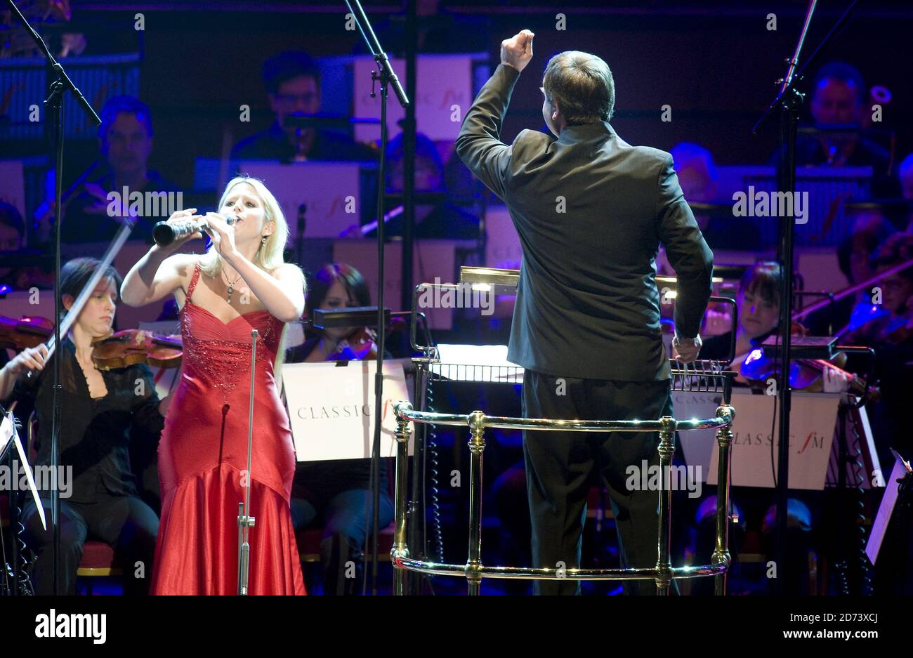 Sarah Williams performs with the Philarmonia orchestra at Classic FM ...