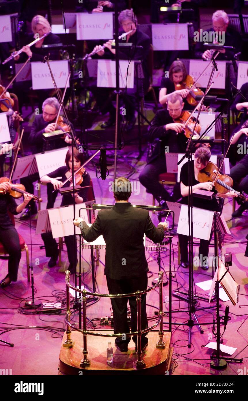 The Philarmonia orchestra perform at Classic FM Live, at the Royal ...