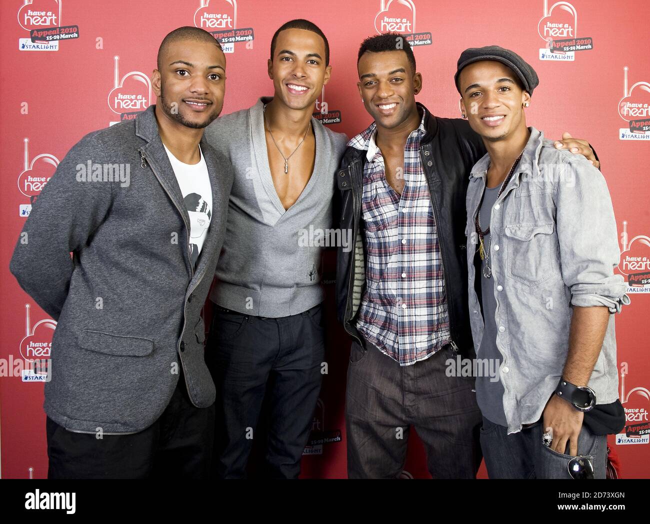 JLS pose for photographs during the Have a Heart appeal, in aid of ...