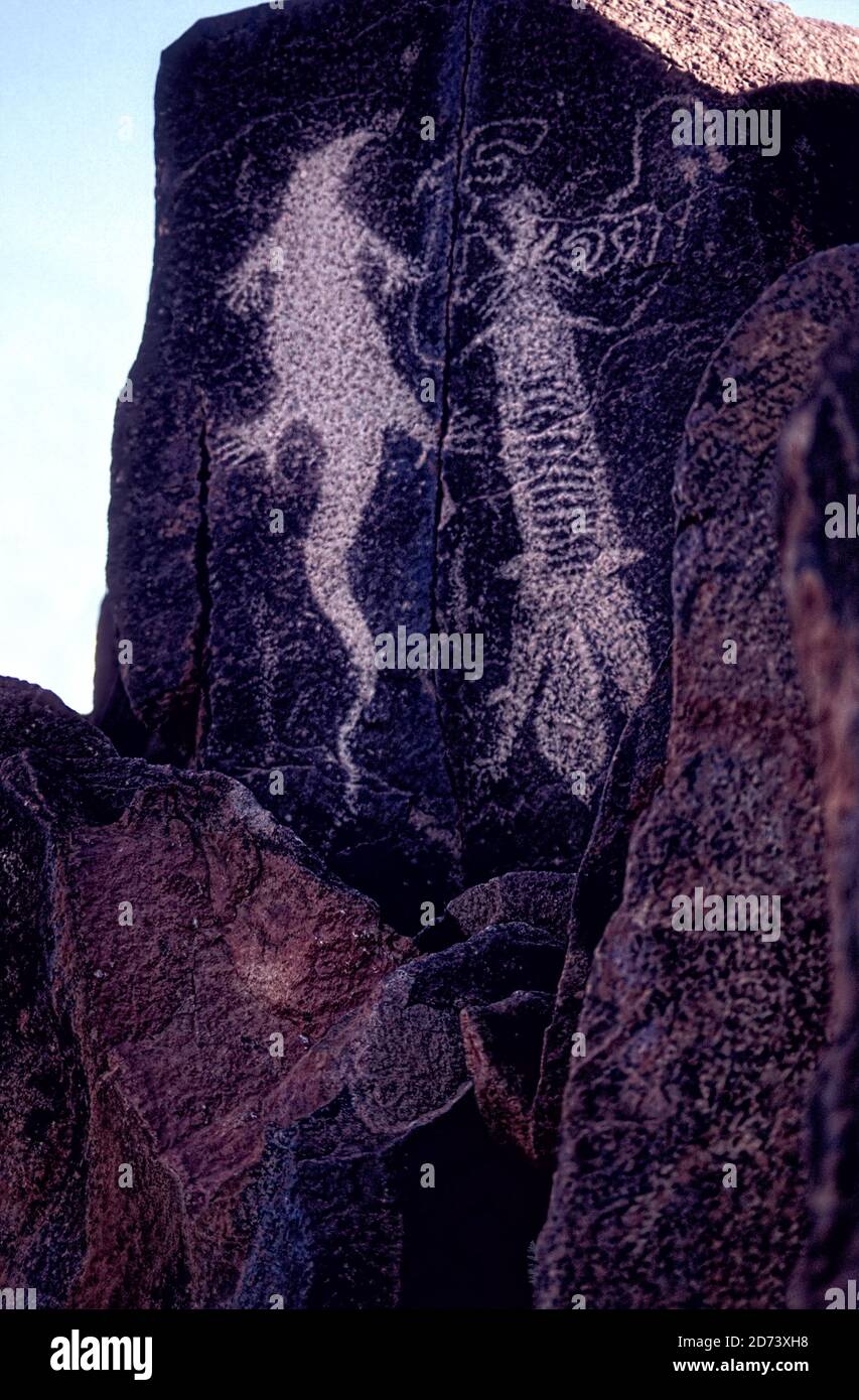Aboriginal Rock Painting, approx 2000 years old, Pilbara, Northwest ...
