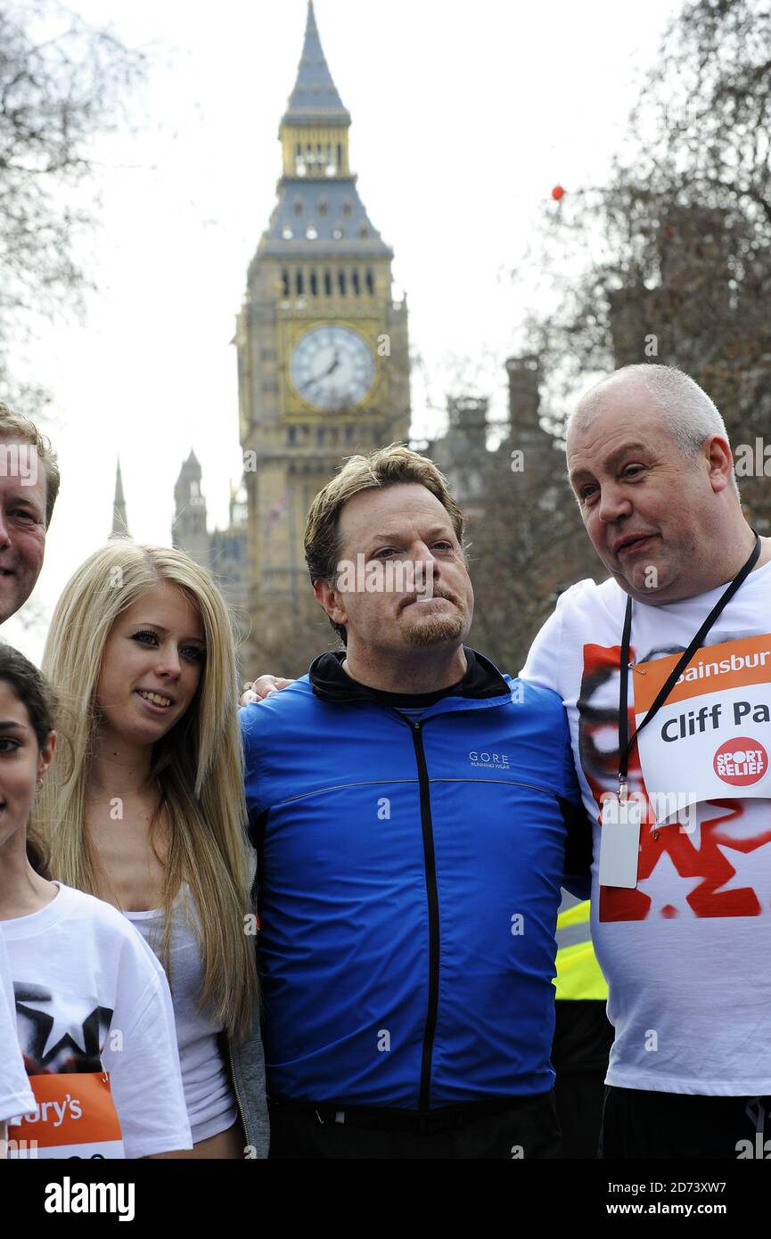 Eddie Izzard and Chris Parisi pictured during the Sainsbury's Sport ...