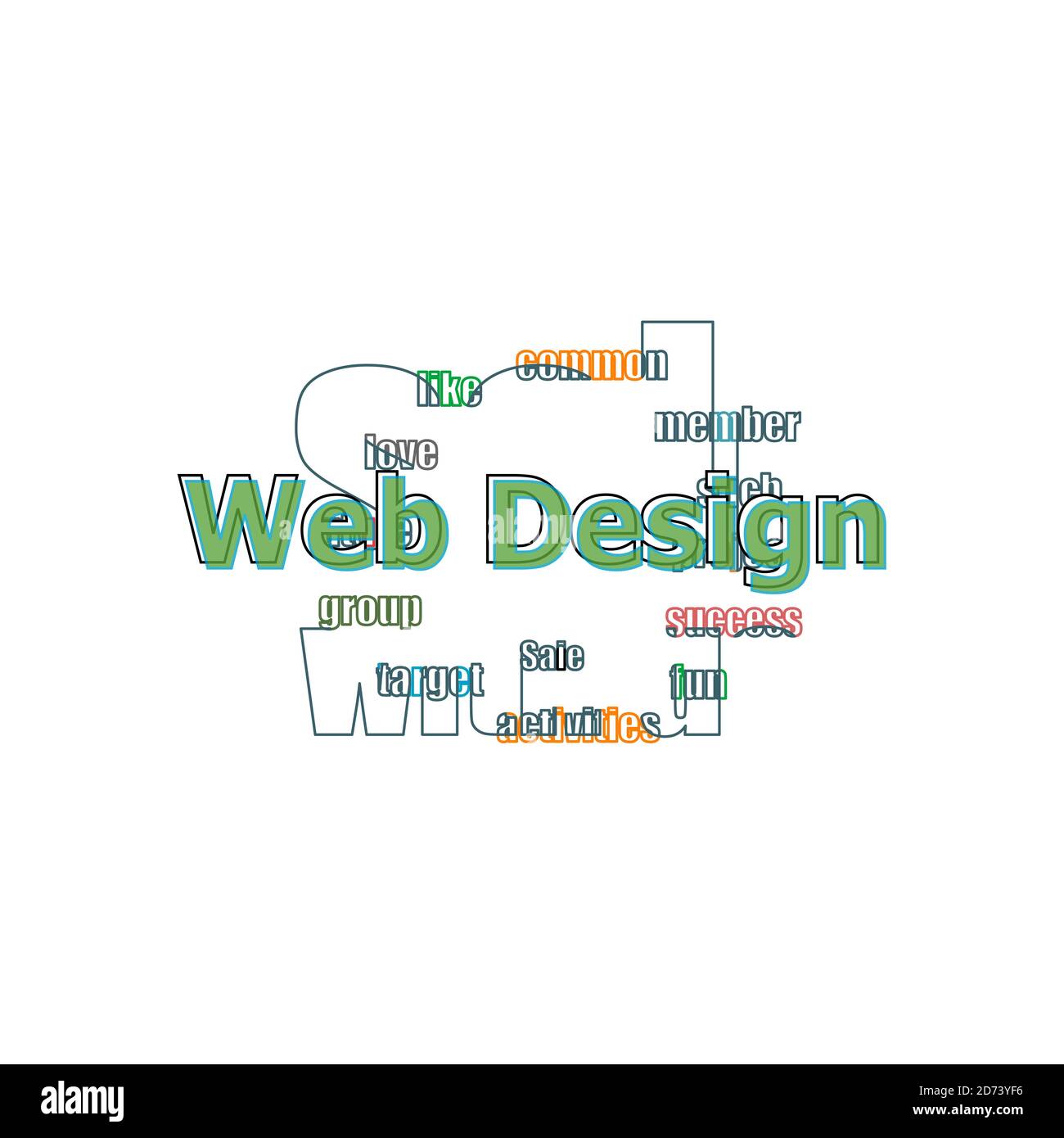 Text Web Design. It concept . Logo design template elements for your ...