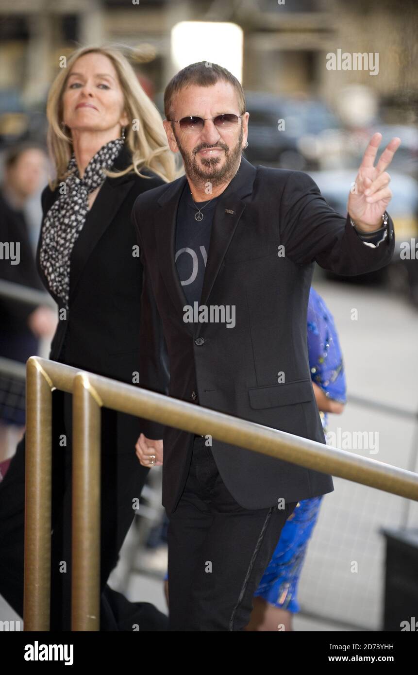 Ringo Starr and Barbara Bach arrive at the private view of Grace Kelly ...