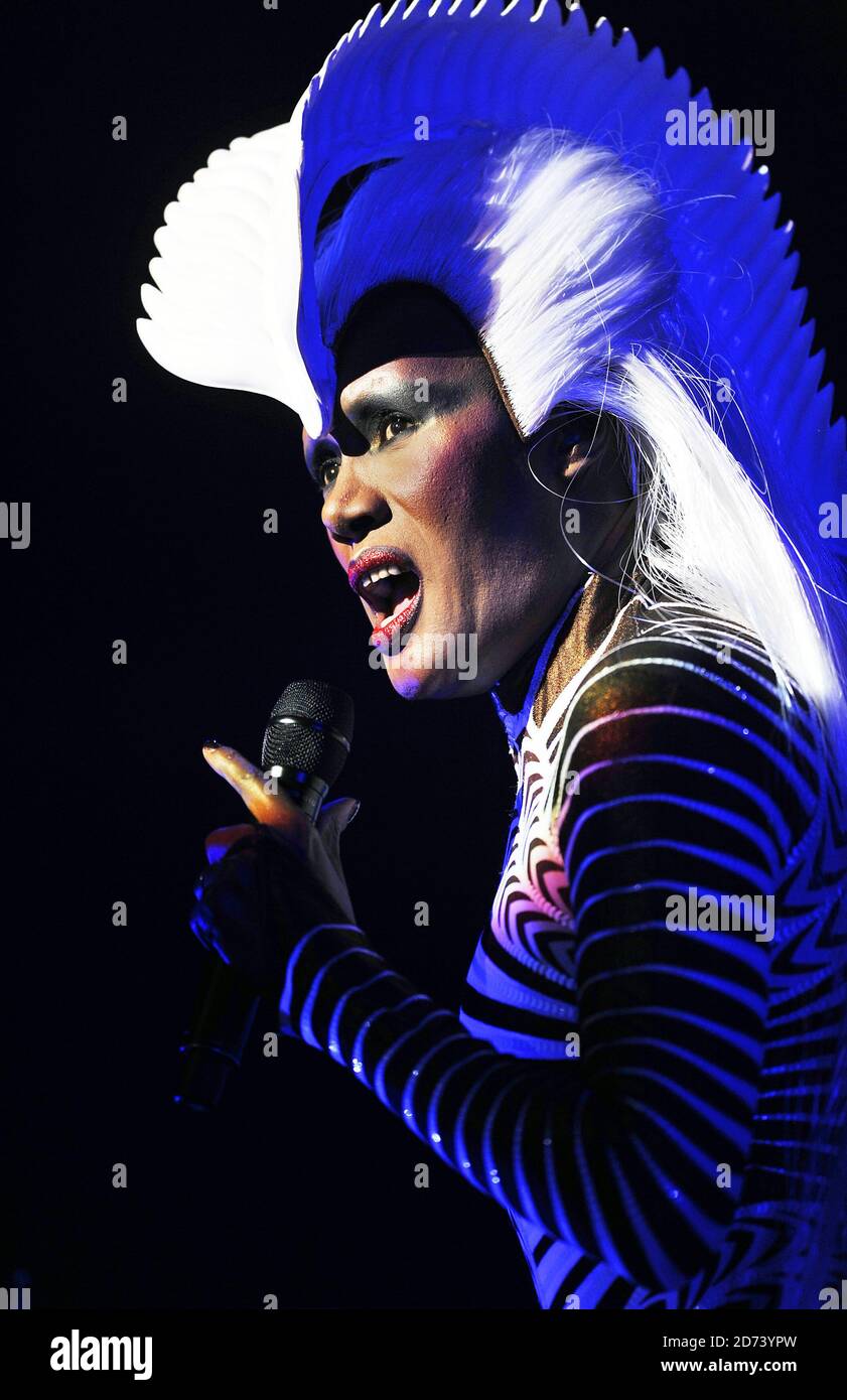 Grace Jones performs live at the Royal Albert Hall in central London ...