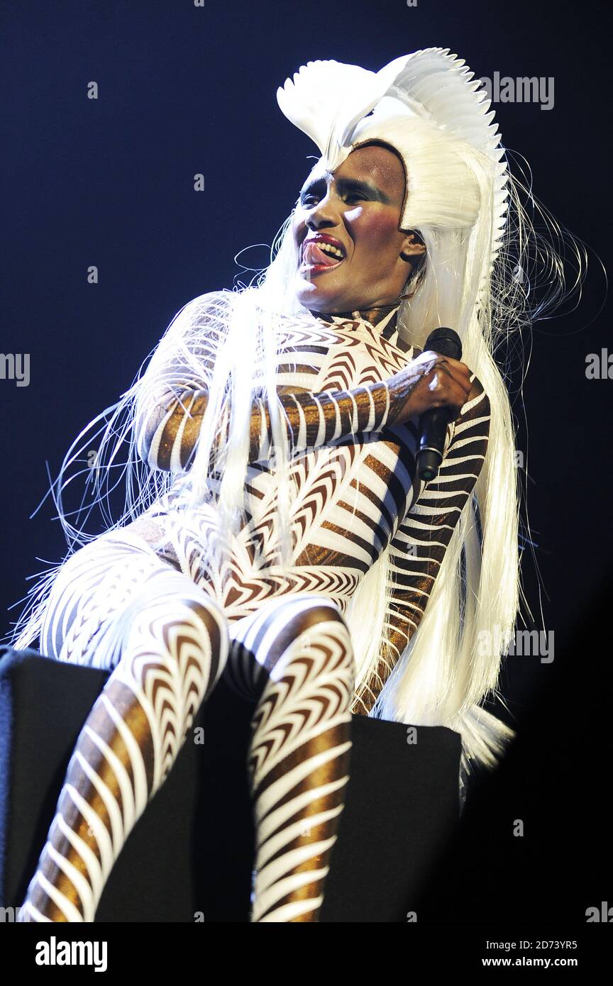 Grace Jones performs live at the Royal Albert Hall in central London ...
