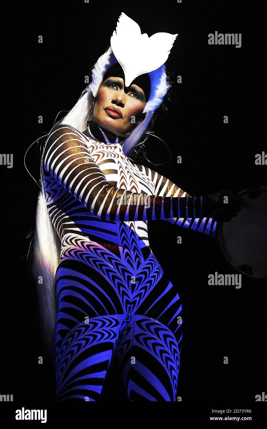 Grace Jones performs live at the Royal Albert Hall in central London ...