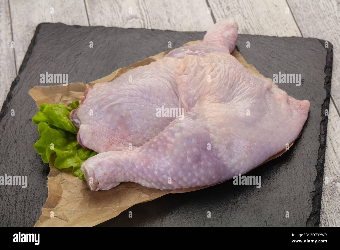 Raw chicken leg ready for cooking Stock Photo - Alamy