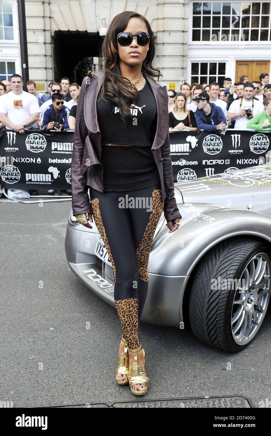Eve Jihan Jeffers pictured on the starting grid of the Gumball 3000 ...