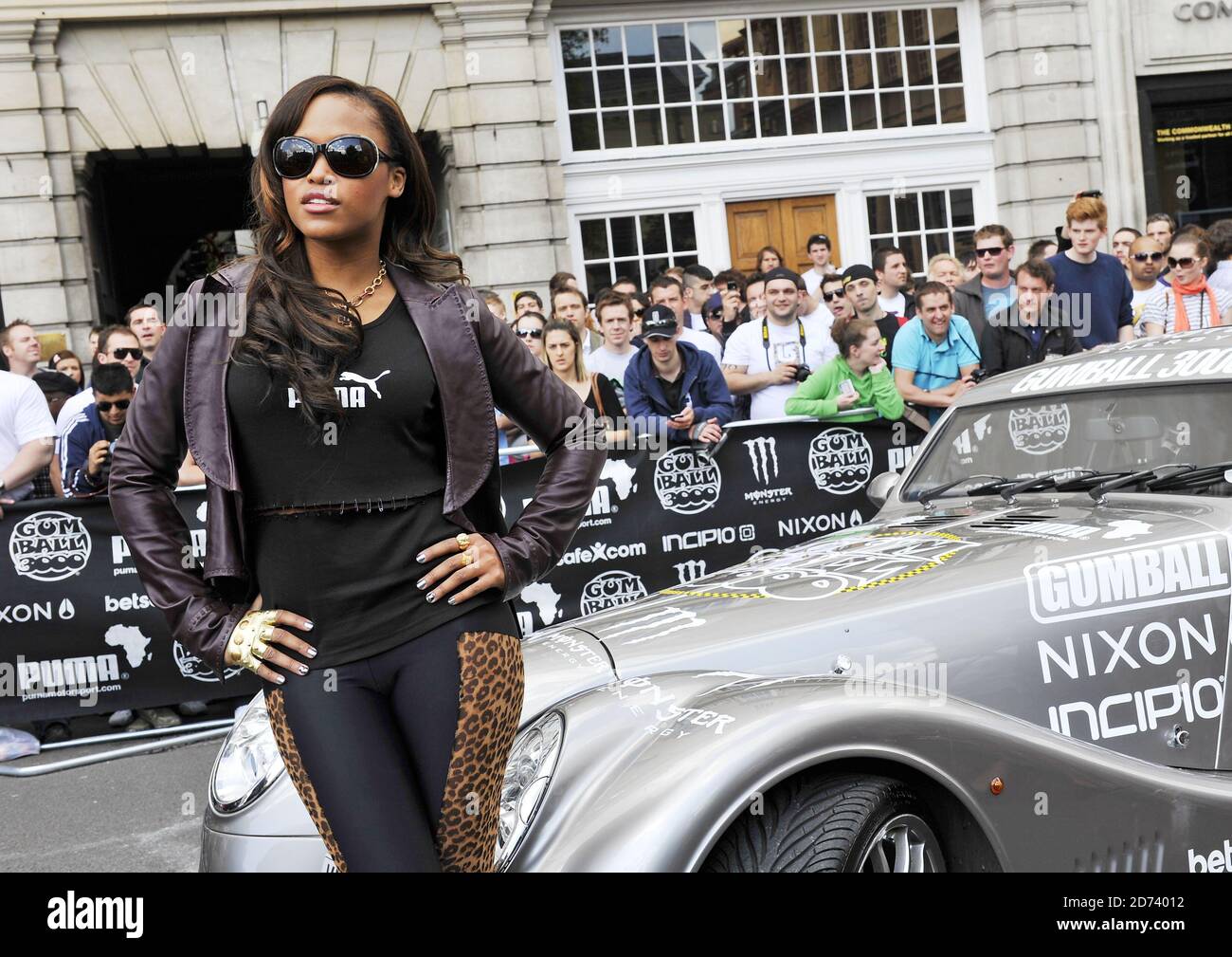 Eve Jihan Jeffers pictured on the starting grid of the Gumball 3000 ...