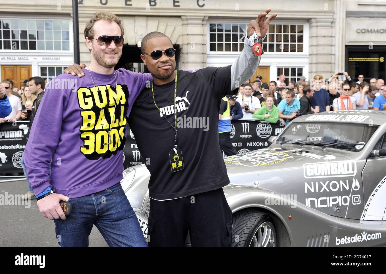 Maximillion Cooper and Xzibit pictured on the starting grid of the ...