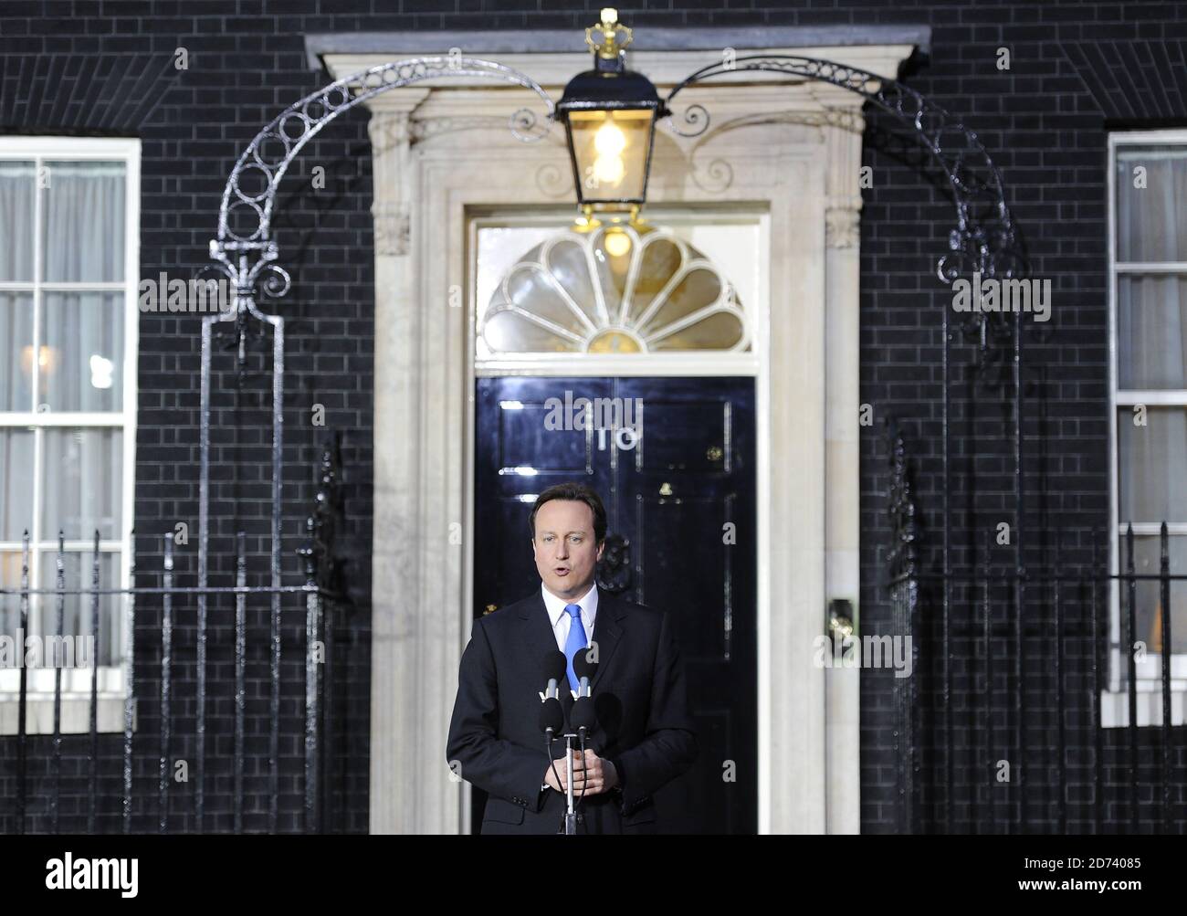 David Cameron announces his taking over as Prime Minister outside ...