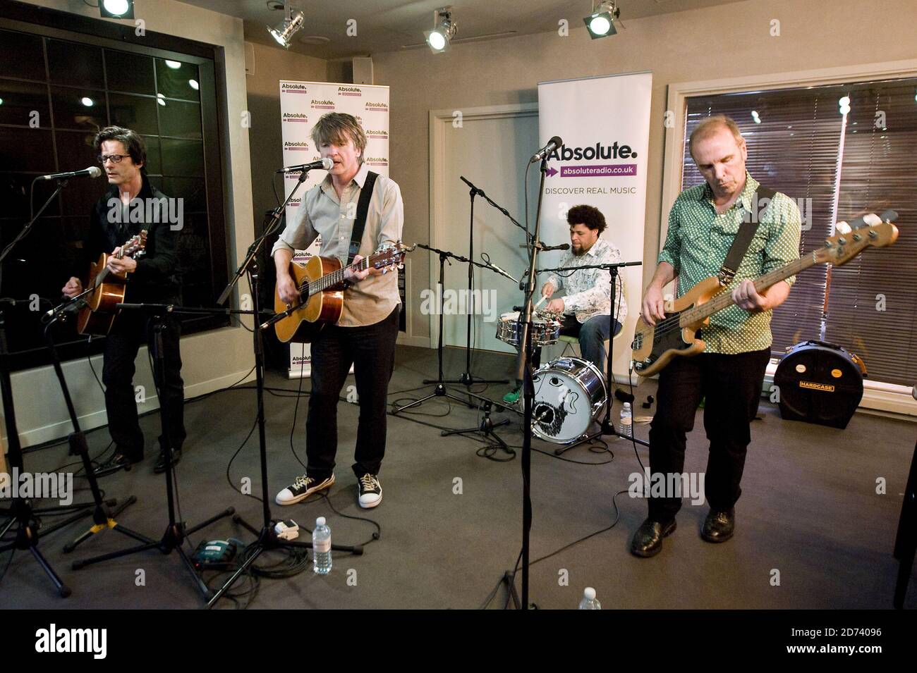 Crowded House perform a live session at Absolute Radio in central ...