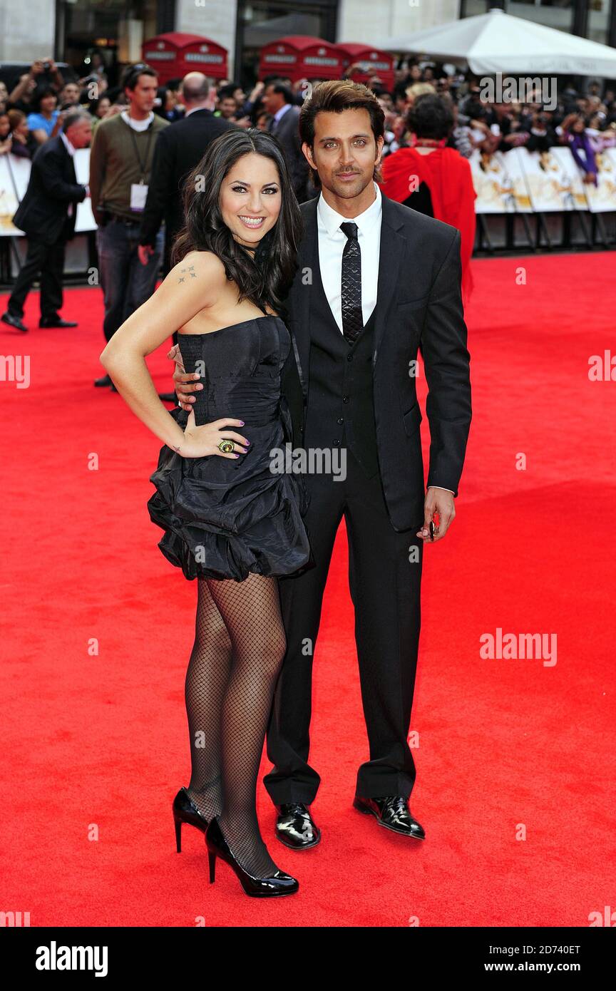 Barbara Mori and Hrithik Roshan arrive at the UK premiere of Kites, at ...