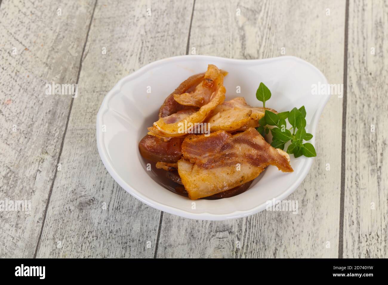 Pork ear snack in the bowl Stock Photo - Alamy
