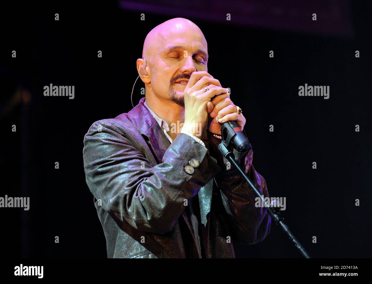 Tim Booth of James on stage at the Absolute Radio South Africa Send Off ...