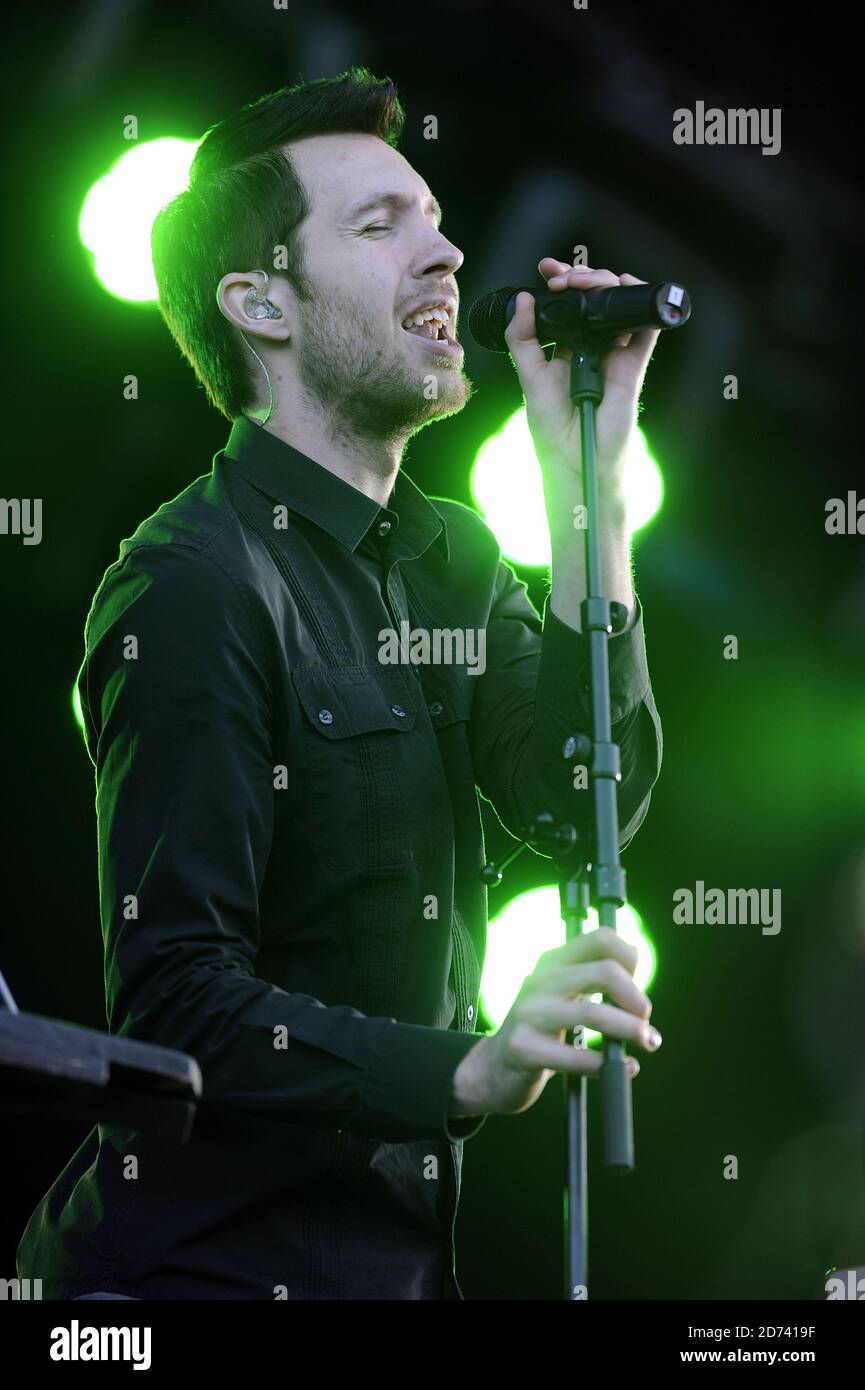 Calvin Harris performs live at the Isle of Wight festival in Newport ...