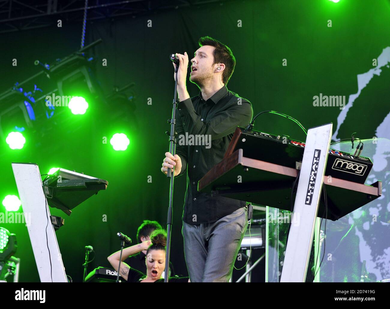 Calvin Harris performs live at the Isle of Wight festival in Newport ...
