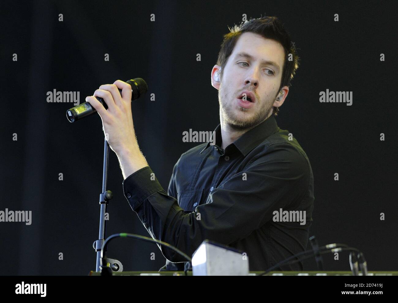 Calvin Harris performs live at the Isle of Wight festival in Newport ...