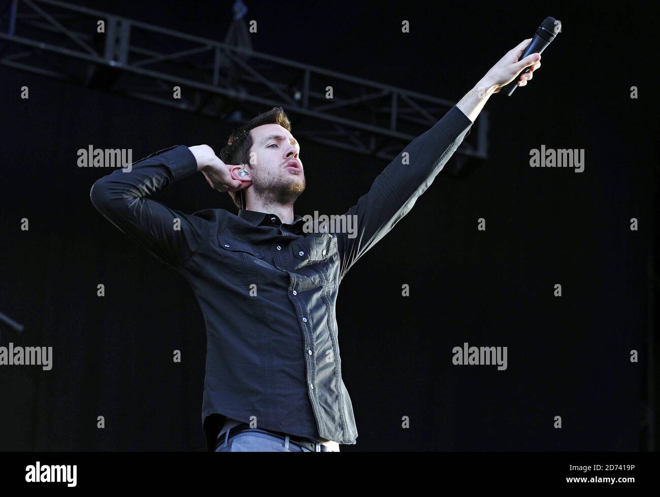 Calvin Harris performs live at the Isle of Wight festival in Newport ...