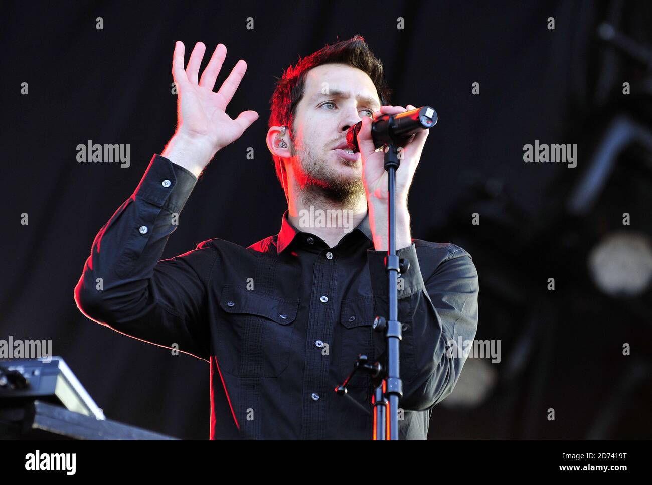 Calvin Harris performs live at the Isle of Wight festival in Newport ...