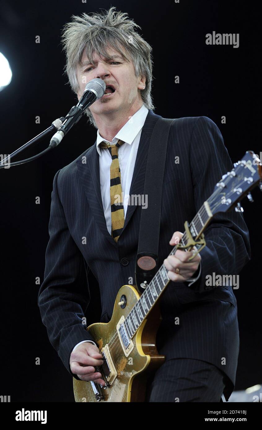 Neil Finn of Crowded House performs at the Isle of Wight festival, in ...
