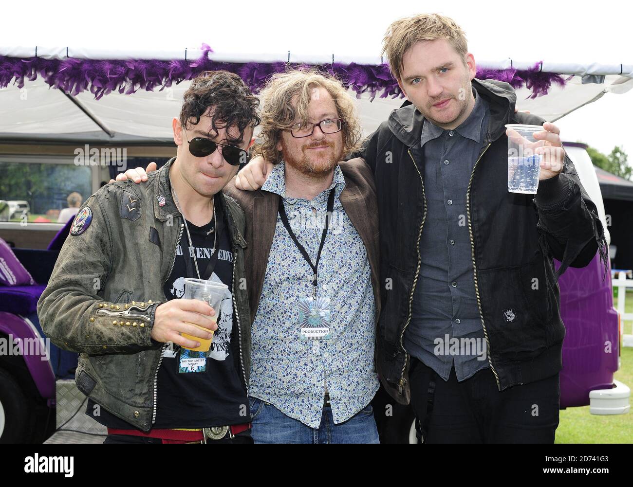 Robbie Furze (l) and Milo Cordell of the Big Pink pictured with DJ ...