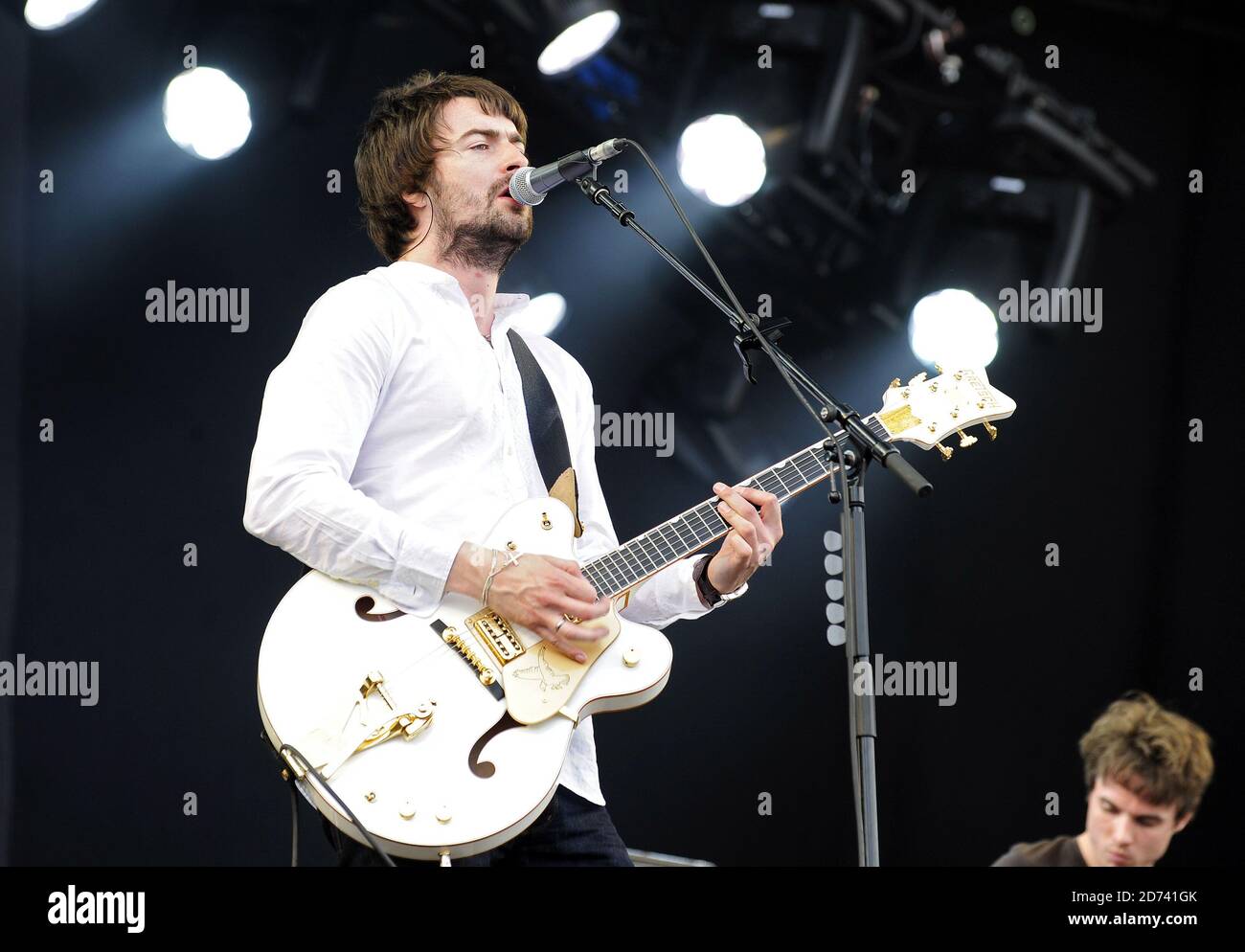 Liam Fray of the Courteeners performs at the Isle of Wight festival, in ...