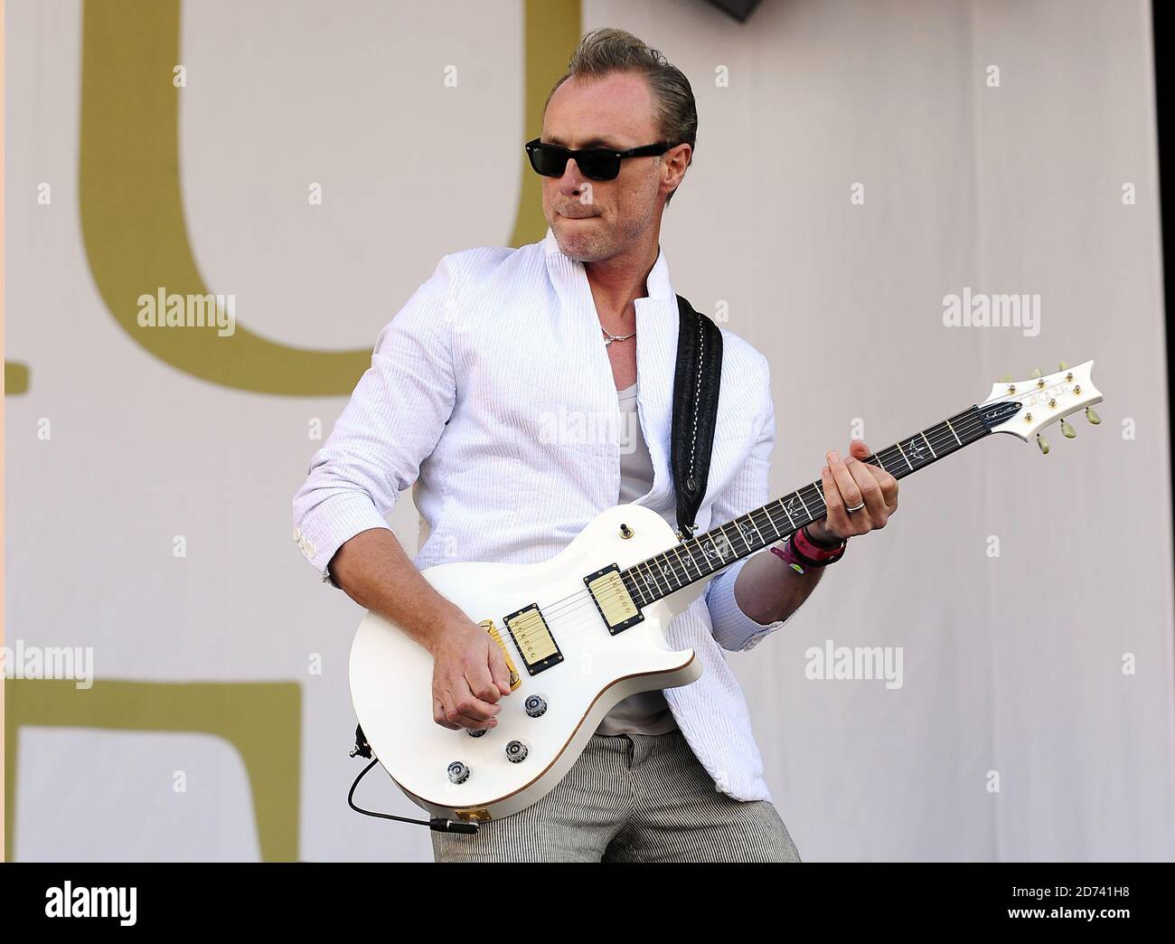 Gary Kemp of Spandau Ballet performs at the Isle of Wight festival, in ...