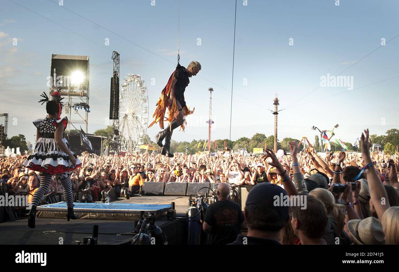 Pink performs at the Isle of Wight festival, in Newport on the Isle of ...